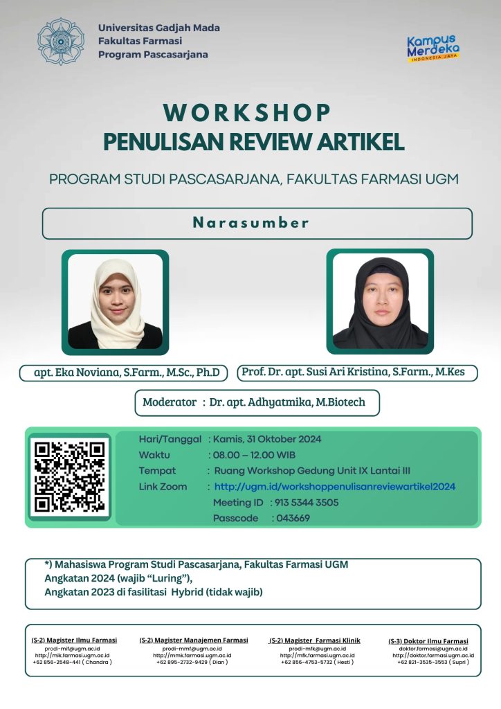 Pengumuman – Program Doktor Fakultas Farmasi UGM