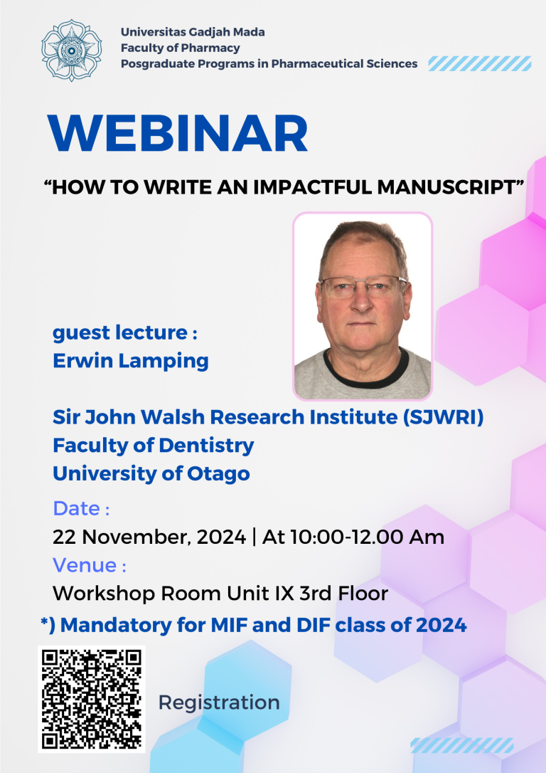 Webinar How to write an impactful manuscript guest lecture Erwin ...