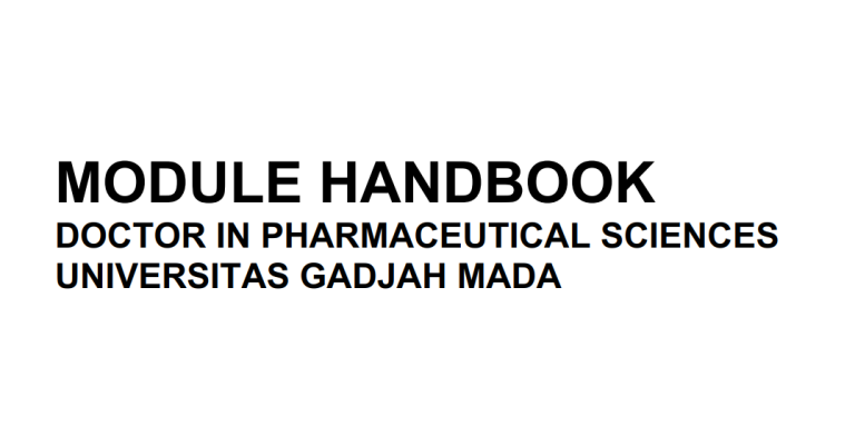Module Handbook – Program Doktor Fakultas Farmasi UGM