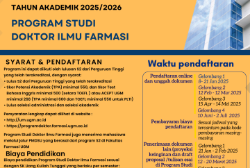 Pendaftaran – Program Doktor Fakultas Farmasi UGM
